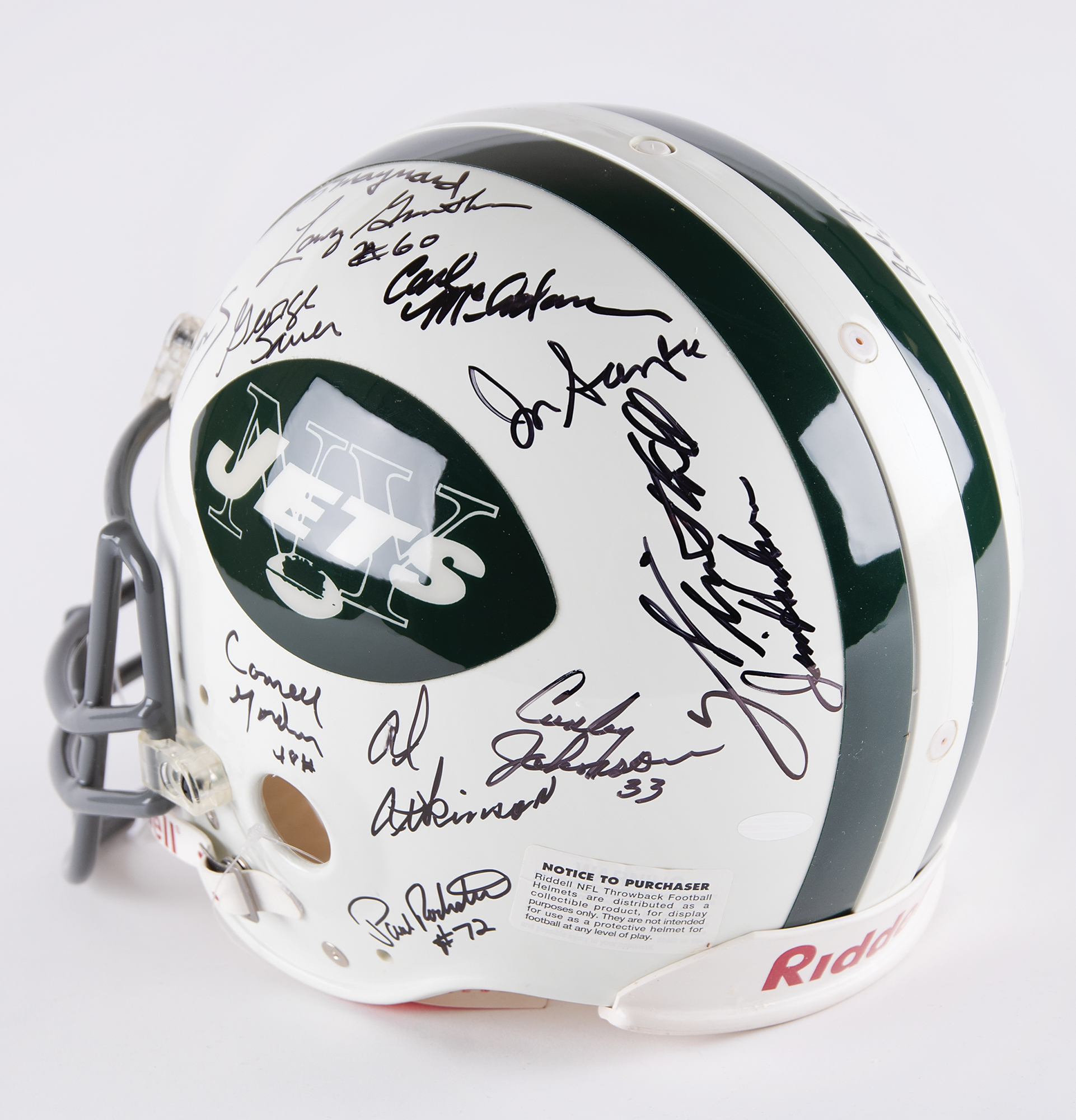 NY Jets: 1969 Super Bowl Champions Team-Signed Football Helmet | RR