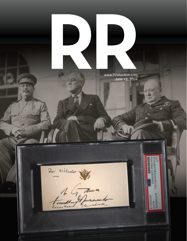 Fine Autograph and Artifacts | All Auction Items | 694 | RR Auction